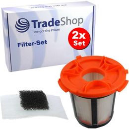 TRADESHOP Trade-shop - 2x 3in1 Filter-Set Staubsaugerfilter Hepa-Filter Filterpatrone für Zanussi ZAN1656UK ZAN1650PR ZAN1660 ZAN1667 Z1620 Z1661 PC1620 A1610