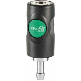 prevost - Einhand Sicherheitskupplung PREVOS1 mit Druckknopf nw 7,4 Schlauchanschluß 13mm