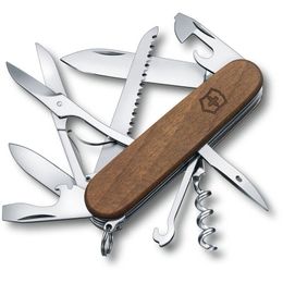 Huntsman Holztaschenmesser Victorinox 1.3711.63B1 mit 13 Funktionen Enthält Enthält eine Schere, die im Blister präsentiert wird