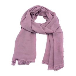 Leslii Schal, Basic-Tuch mit kleiner Fransenkante, rosa