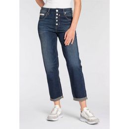 Herrlicher High-waist-Jeans Touch B Hi Tap Organic Denim, blau