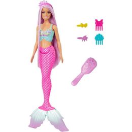Barbie Meerjungfrauenpuppe Meerjungfrau mit langem rosafarbenem Haar, bunt