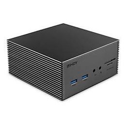 Lindy DST-Pro 101 - Dockingstation - für Laptop - USB-C 3.2 Gen 1 / Thunderbolt 3 / Thunderbolt 4 - 2 x HDMI, DP - 1GbE