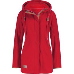 CR&Eacute;ATION L Damen Kapuzenfleecejacke mit verdecktem Rei&szlig;verschluss rot Gr&ouml;&szlig;e 36