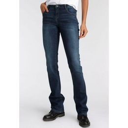 Arizona Bootcut-Jeans Ultra-Stretch Mid-Waist, blau