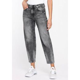 Gang Loose-fit-Jeans 94TILDA mit viel Volumen an Hüfte und Oberschenkel, hoch in der Taille, grau