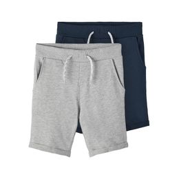 name it Shorts 'Vermo' Jungen Größe 122 navy / graumeliert