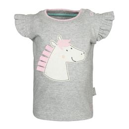 Sigikid - T-Shirt HAPPY HORSE mit Flügelärmeln in grau melange, Gr.62