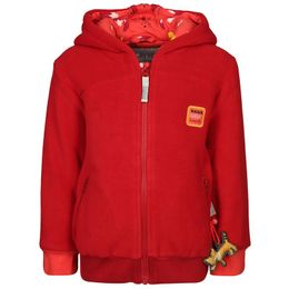 Sigikid - Fleecejacke COLOUR FRIENDS mit Kapuze in rot, Gr.110