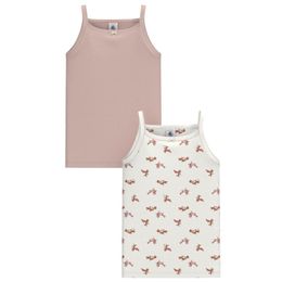 Petit Bateau - Unterhemd MOINEAU 2er-Set in rose/weiß, Gr.110