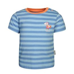 Sigikid - T-Shirt SUMMER gestreift in blau, Gr.80