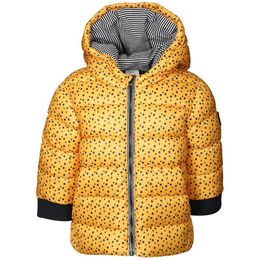 Petit Bateau - Steppjacke BEBE JOUR GARCON gemustert in senf/marine, Gr.68