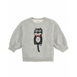 Bobo Choses - Sweatshirt CAT O'CLOCK in light heather grey, Gr.92/98