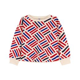 Petit Bateau - Sweatshirt BANDE AOP in avalanche/multi, Gr.110