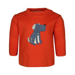 Sigikid - Langarmshirt HUND - BABY in orange, Gr.68