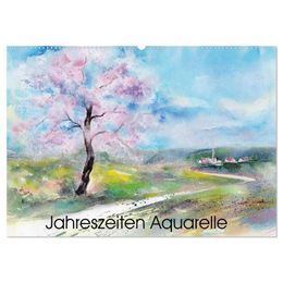 Jahreszeiten Aquarelle (Wandkalender 2024 DIN A2 quer), Calvendo Monatskalender