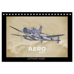 Aero Action Art - Luftfahrt Kunst (Tischkalender 2024 DIN A5 quer), Calvendo Monatskalender