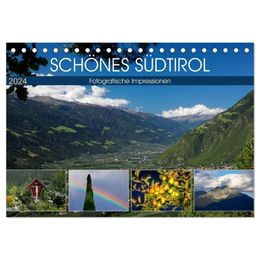 Schönes Südtirol (Tischkalender 2024 DIN A5 quer), Calvendo Monatskalender
