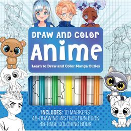 Draw & Color Anime Kit - Editors of Chartwell Books,