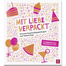 Mit Liebe verpackt - 10 bunte Geschenkpapierbogen zum Geburtstag