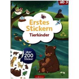 Ars Edition Erstes Stickern - Tierkinder, Kartoniert (TB)