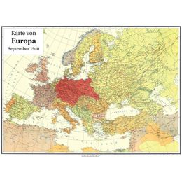 Historische Karte: EUROPA im September 1940 (gerollt), Karte (im Sinne von Landkarte)