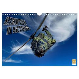 Helikopter in Aktion (Wandkalender 2024 DIN A4 quer), Calvendo Monatskalender