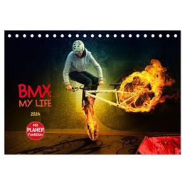 BMX My Life (Tischkalender 2024 DIN A5 quer), Calvendo Monatskalender