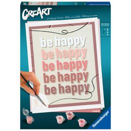 RAVENSBURGER VERLAG Ravensburger CreArt - Malen nach Zahlen 23544 - Be Happy - ab 12 Jahren