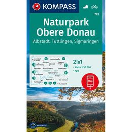 KOMPASS Wanderkarte 781 Naturpark Obere Donau - Albstadt - Tuttlingen - Sigmaringen 1:50.000, Karte (im Sinne von Landkarte)