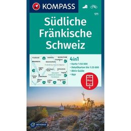 KOMPASS Wanderkarte 171 Südliche Fränkische Schweiz 1:50.000, Karte (im Sinne von Landkarte)