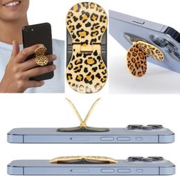 bookchair zipgrips Leopard 2 in 1 Handy-Griff & Aufsteller Sicherer Griff Halter für Smartphones Perfekte Selfies Ideal für Videos