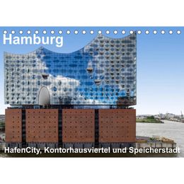Calvendo Hamburg. HafenCity, Kontorhausviertel und Speicherstadt. (Tischkalender 2023 DIN A5 quer)