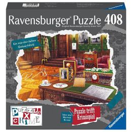 RAVENSBURGER VERLAG Ravensburger Puzzle X Crime - Ein mörderischer Geburtstag - 408 Teile Puzzle-Krimispiel für 1-4 Spieler