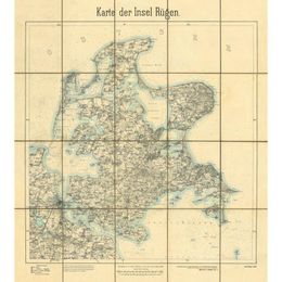 Historische Karten: Die Insel Rügen 1889/1900 (gerollt), Karte (im Sinne von Landkarte)