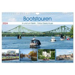 Bootstouren in und um Berlin (Wandkalender 2024 DIN A4 quer), Calvendo Monatskalender