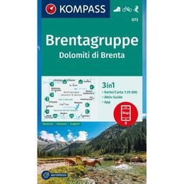 KOMPASS Wanderkarte 073 Brentagruppe / Dolomiti di Brenta 1:25.000, Karte (im Sinne von Landkarte)