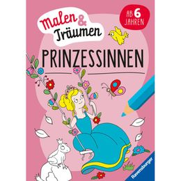 RAVENSBURGER VERLAG Ravensburger Prinzessinnen - malen und träumen - 24 Ausmalbilder für Kinder ab 6 Jahren - Prinzessinnen-Motive zum Entspannen, Kartoniert (TB)