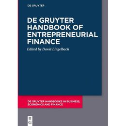 De Gruyter Handbooks in Business, Economics and Finance / De Gruyter Handbook of Entrepreneurial Finance, Kartoniert (TB)