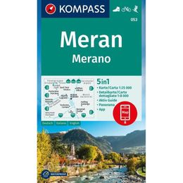 KOMPASS Wanderkarte 053 Meran / Merano 1:25.000, Karte (im Sinne von Landkarte)