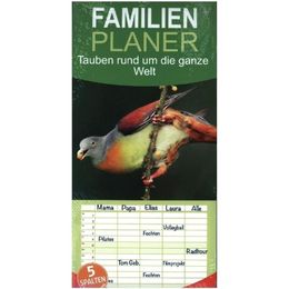 Familienplaner 2024 - Tauben rund um die ganze Welt mit 5 Spalten (Wandkalender, 21 x 45 cm) Calvendo