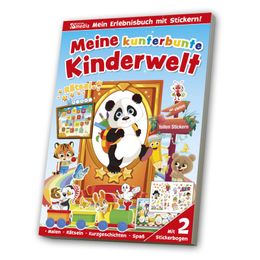Stickerspaßbuch Kunterbunte Kinderwelt, Kartoniert (TB)