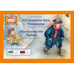 Alle nannten ihn Tomate / Kamishibai Bildkarten Ausgabe Ukrainisch - Deutsch