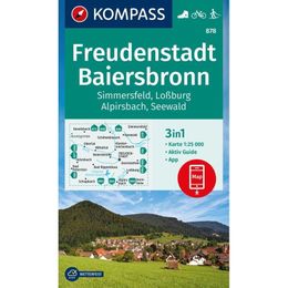 KOMPASS Wanderkarte 878 Freudenstadt, Baiersbronn, Simmersfeld, Loßburg, Alpirsbach 1:25.000, Karte (im Sinne von Landkarte)