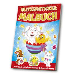 Glitzersticker XXL-Malbuch Kunterbunte Welt zur Osterzeit, Kartoniert (TB)