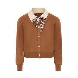 Naemi Knit Cardigan female Brown size XS/S