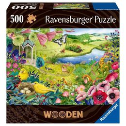 RAVENSBURGER VERLAG Ravensburger Puzzle 17513 - Wilder Garten - 500 Teile Holzpuzzle mit stabilen, individuellen Puzzleteilen und 40 kleinen Holzfiguren (Whimsies), für K