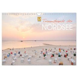Traumstrände der Nordsee (Wandkalender 2024 DIN A4 quer), Calvendo Monatskalender