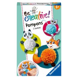 RAVENSBURGER VERLAG Ravensburger 18429 Be Creative Pompon-Tiere, DIY für Kinder ab 6 Jahren