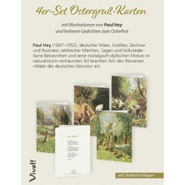 4er-Set Osterkarten »Häschen«